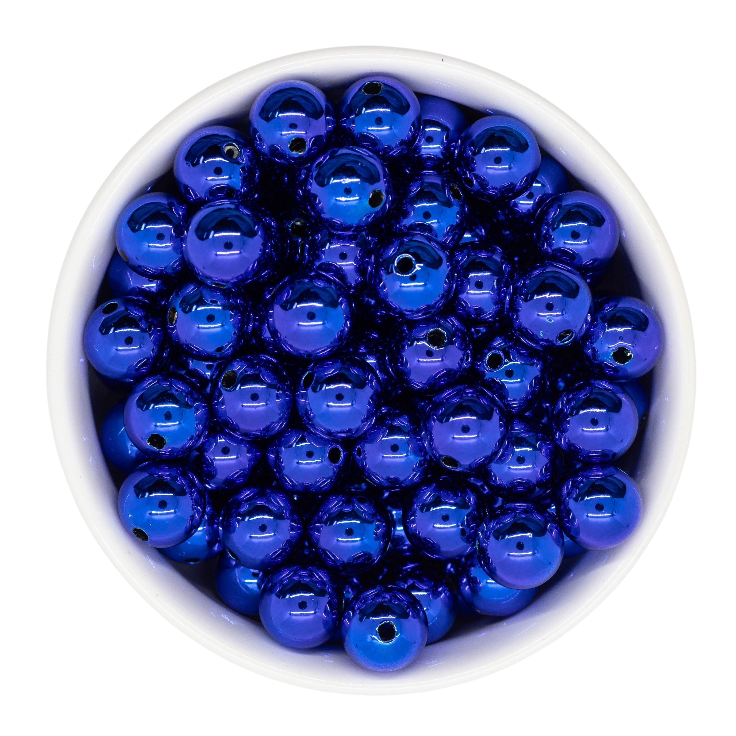 Royal Blue UV Shine Beads 12mm (Package of 20)
