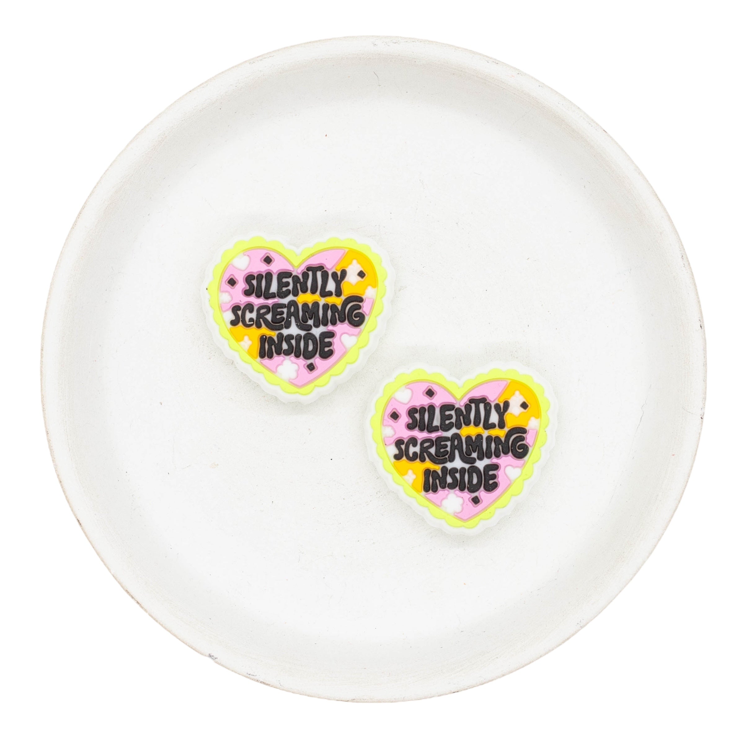 Silently Screaming Inside Focal Bead 27x30mm (Package of 2)