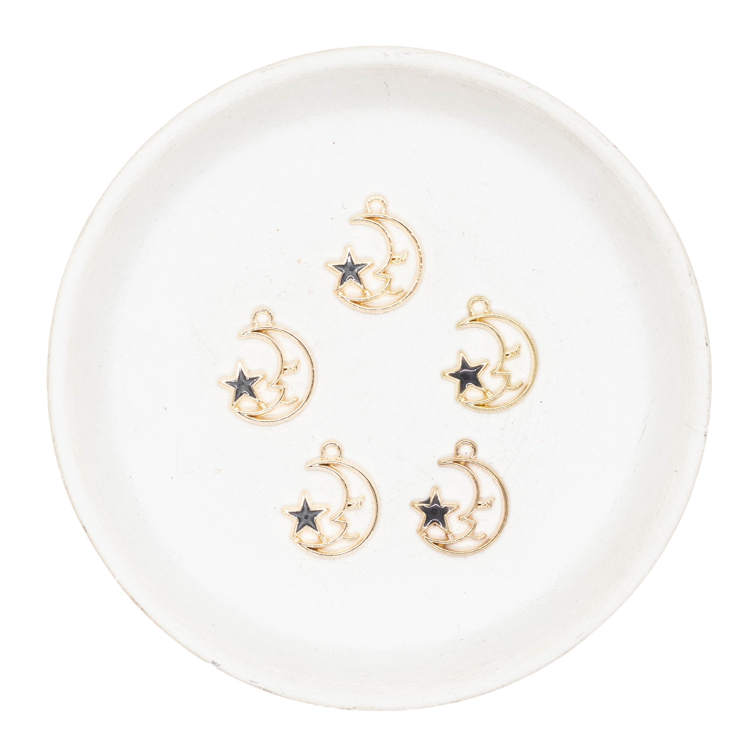 Moon & Star Charm 17x16mm (Package of 5)