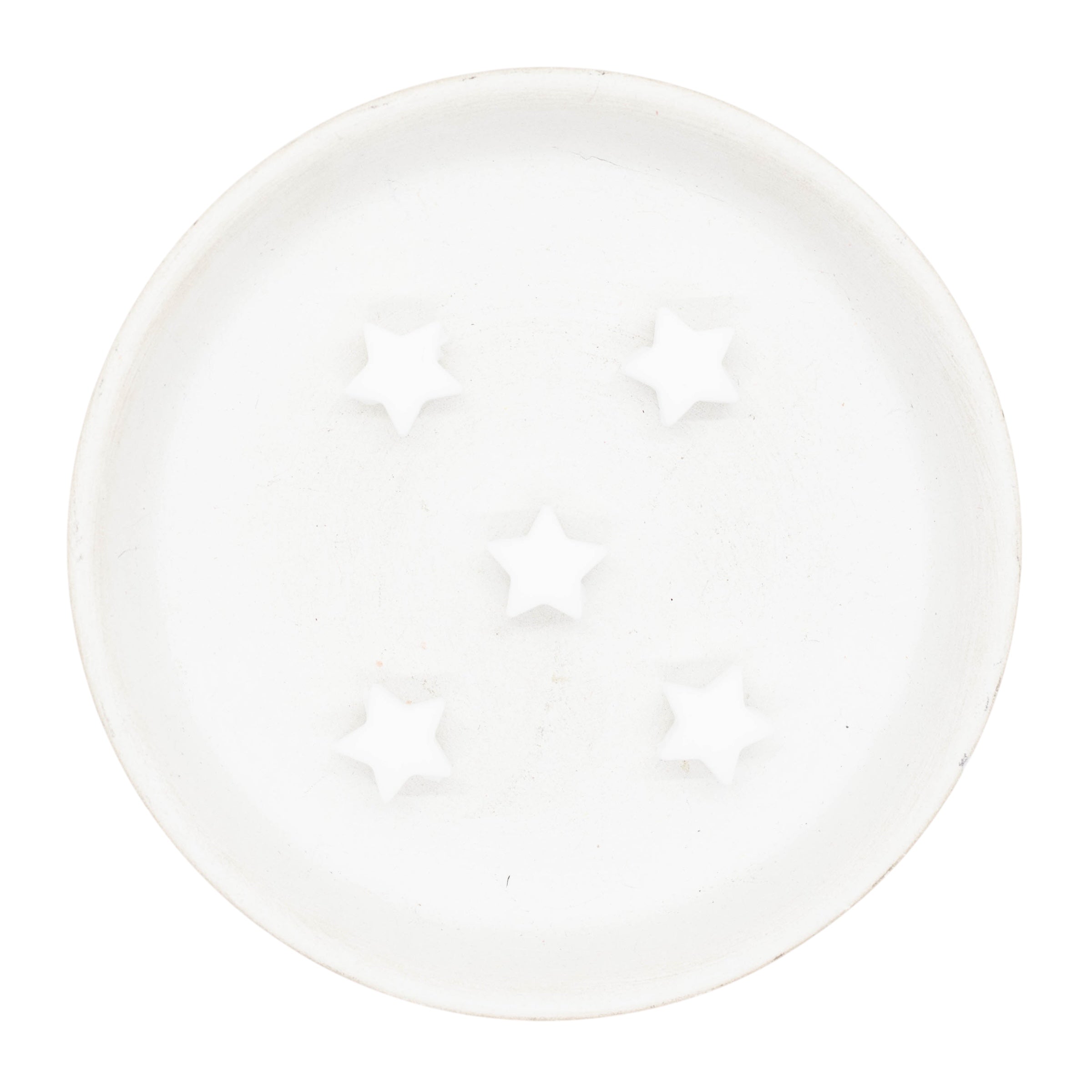 Pure White Star Silicone Beads 13mm (Package of 5)