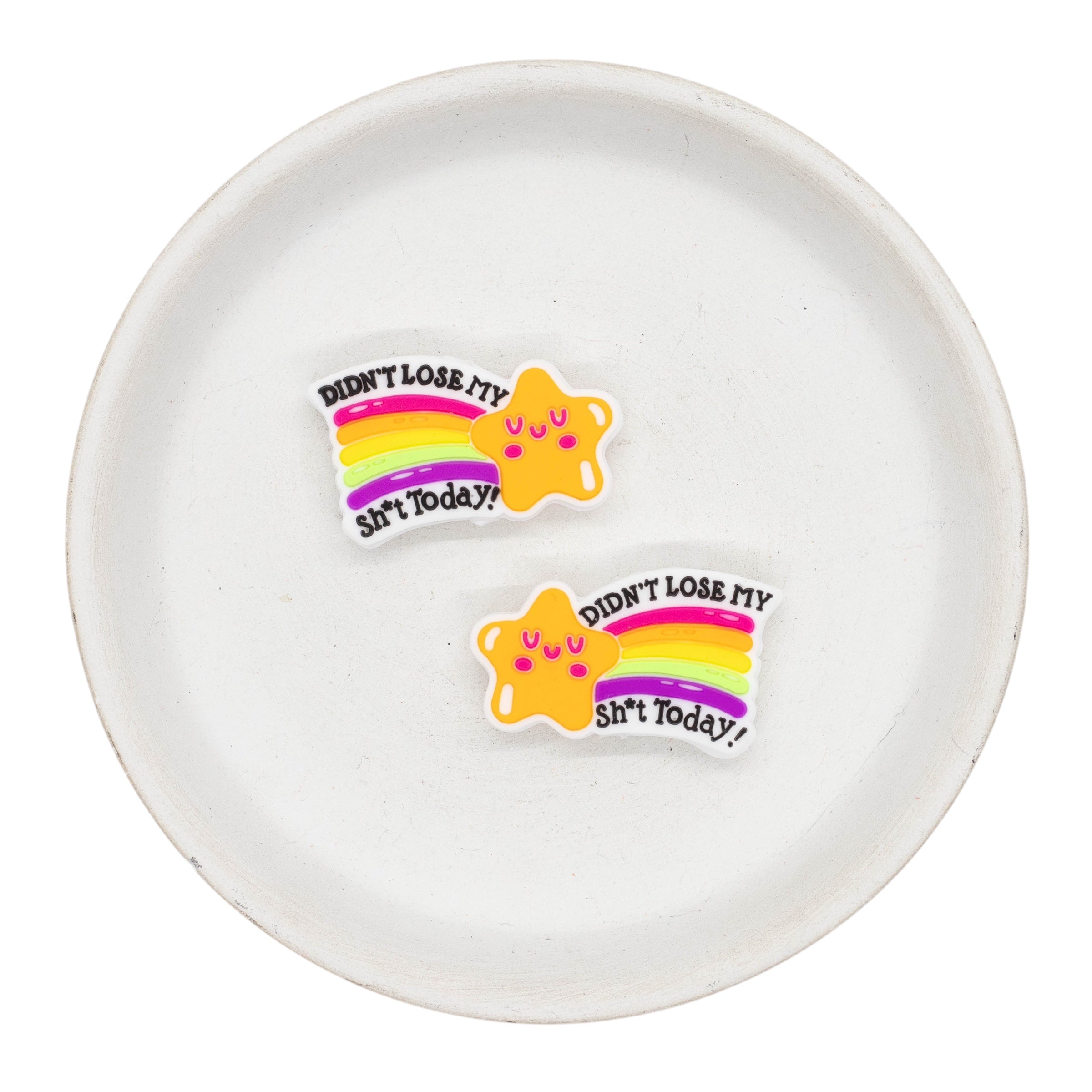 Didn't Lose My Sh*t Today! Star Silicone Focal Bead 20x33mm (Package o