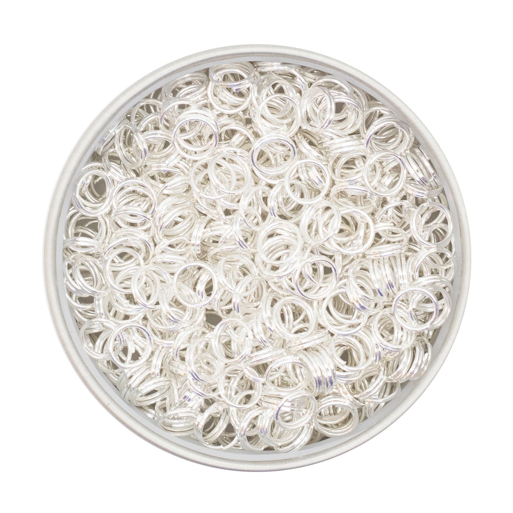Silver Split Jump Rings 6mm (Package of Approx. 50)